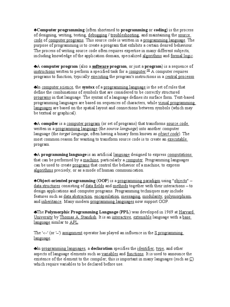 Computer Programming | Download Free PDF | Source Code | Programming Language