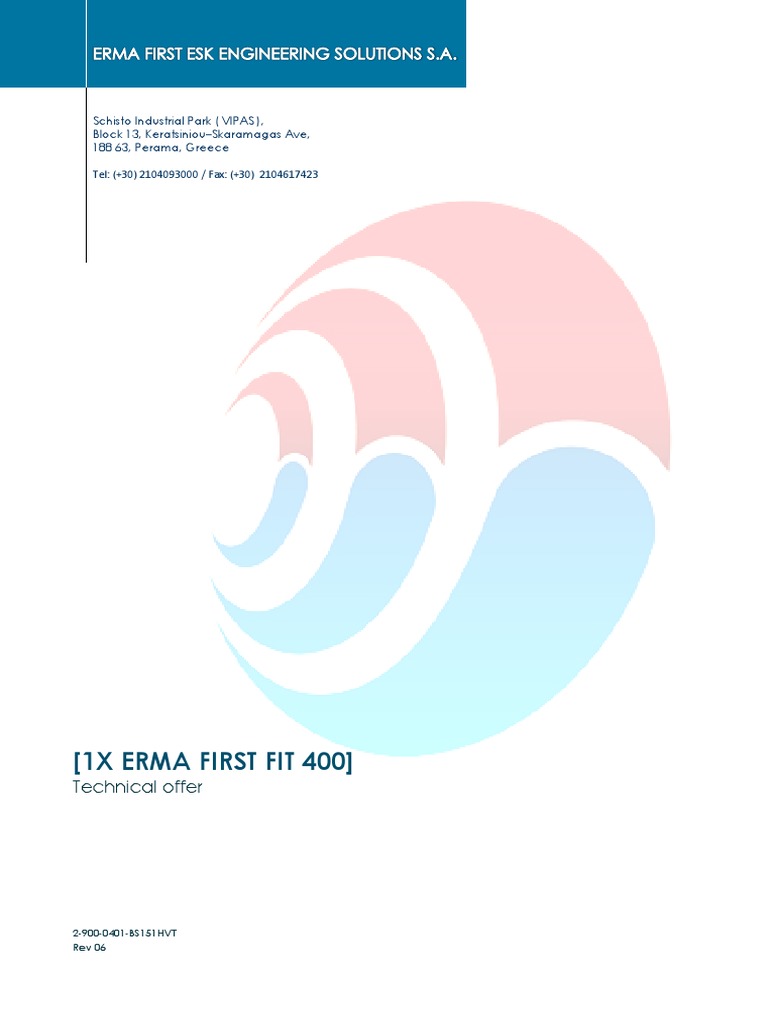 ERMA FIRST FIT 400 BWTS Overview | PDF | Flow Measurement | Vacuum Tube
