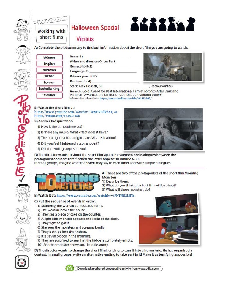 Halloween Warm Up and Writing Ideas | PDF