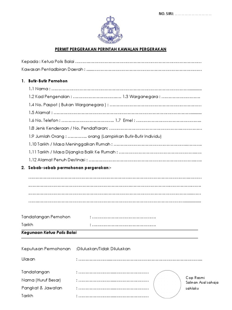 Borang PKP | PDF