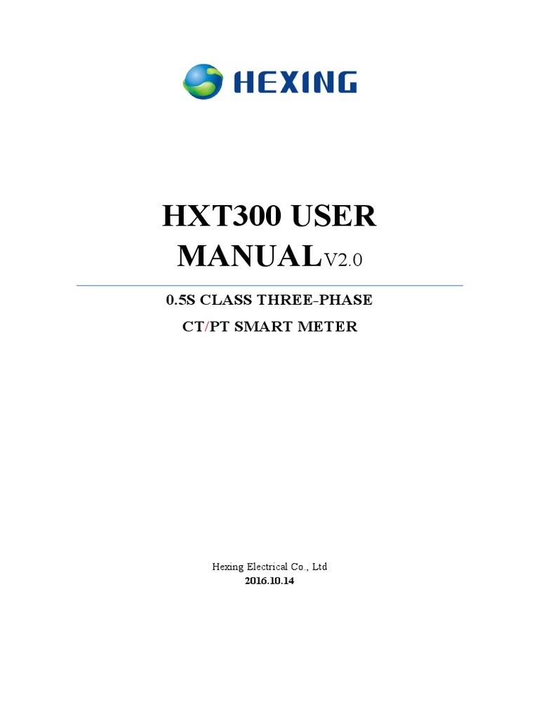 HXT300 User Mannual V2 | PDF | Computer Engineering | Metrology