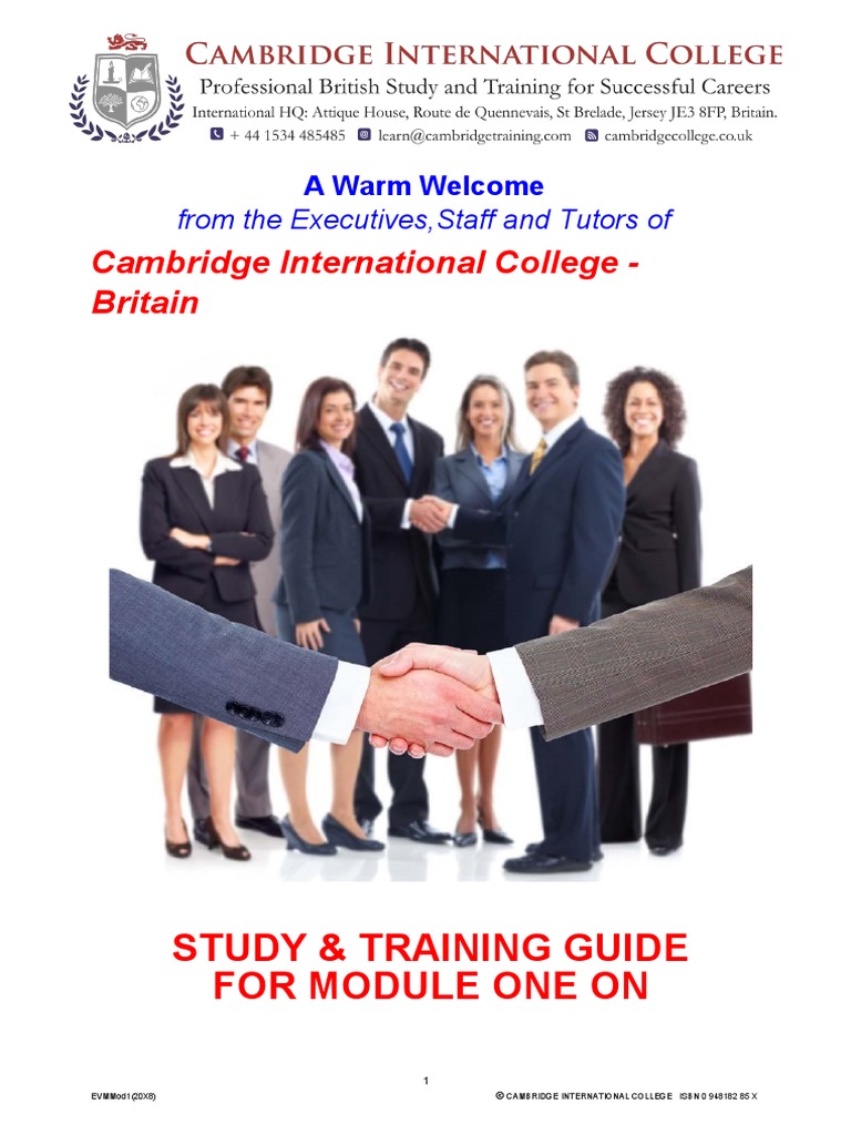 Cambridge International College - Britain: Study & Training Guide For ...