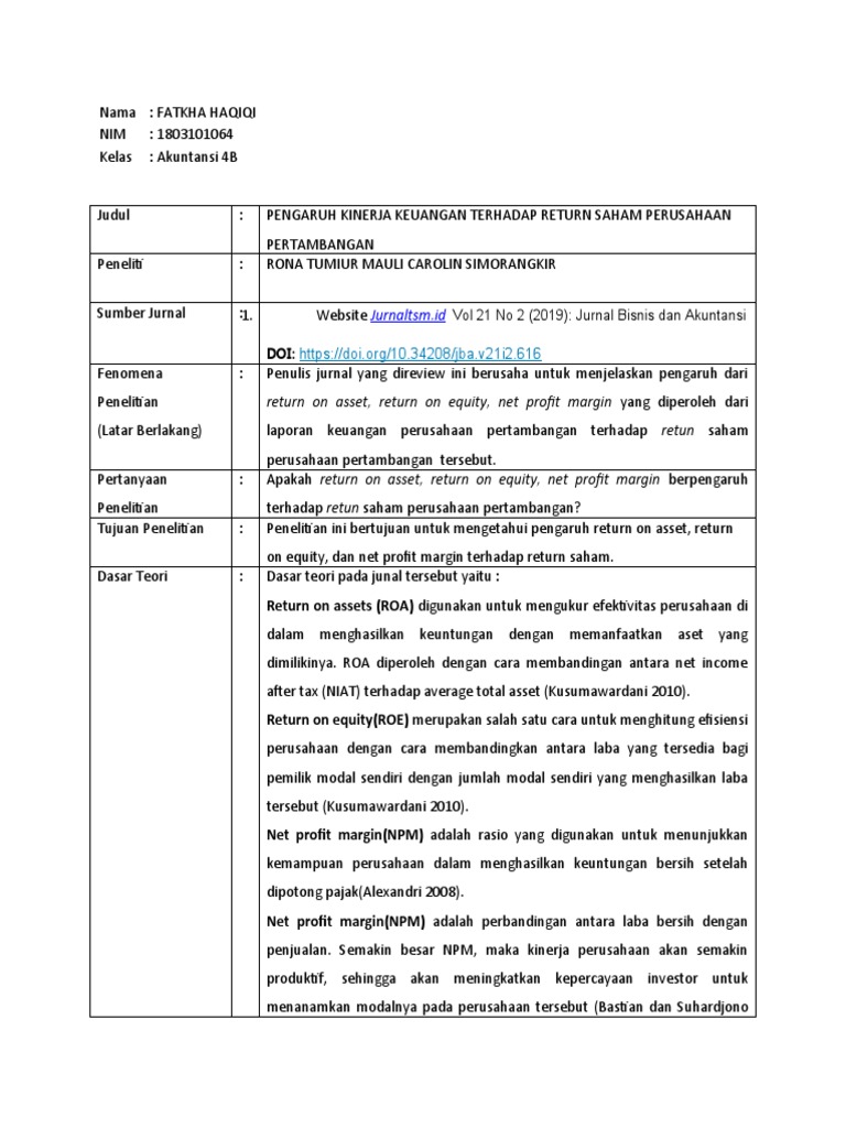 Format Resume Jurnal | PDF