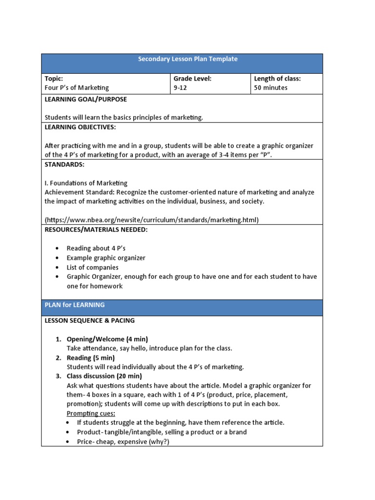 Differentiated Lesson Plan | PDF | Brand | Marketing