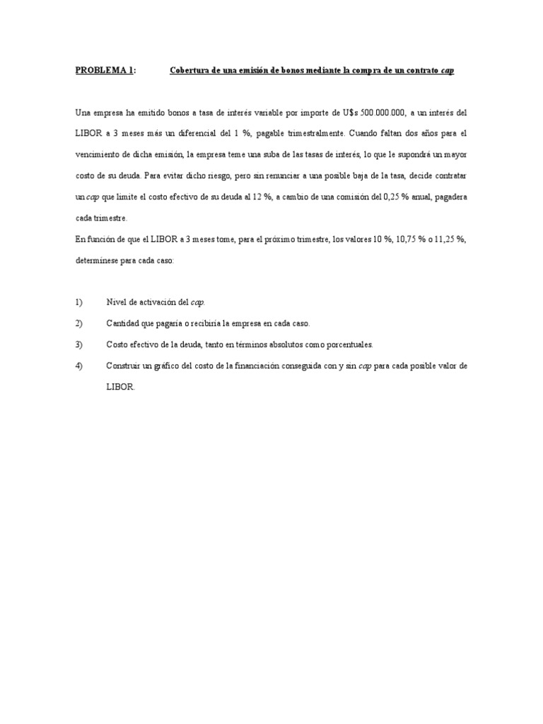 Estrategias de Cobertura Financiera: Cap, Floor y Collar | PDF | Swap ...