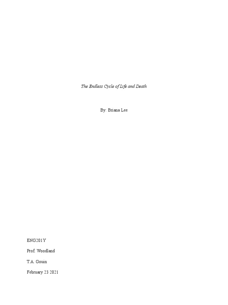 The Endless Cycle of Life and Death | PDF | Death | Virtue