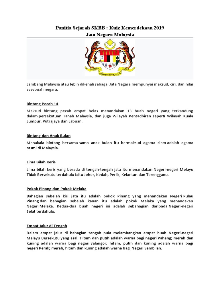 Kuiz Jata Negara | PDF