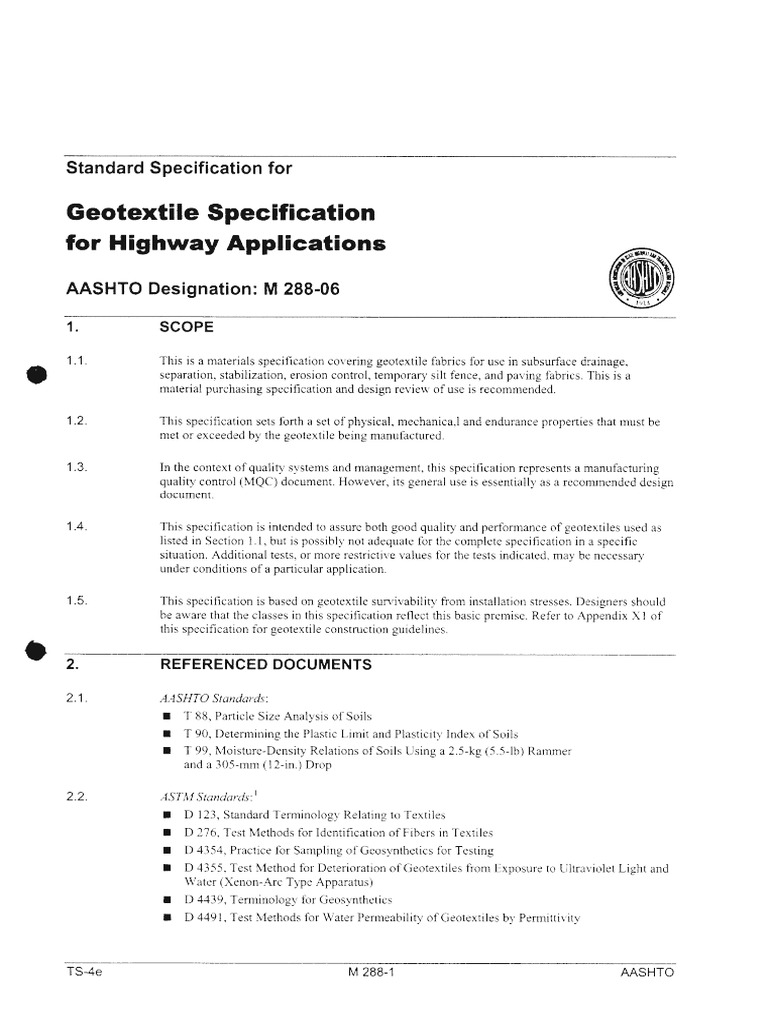 Aashto M288-06 | PDF