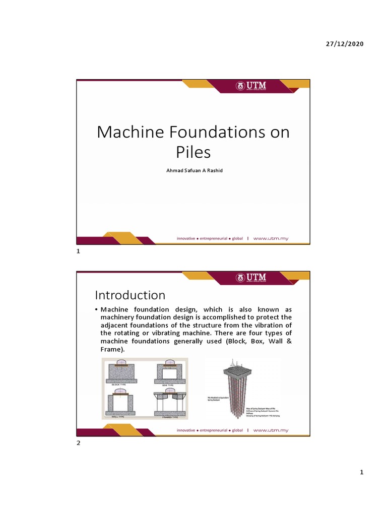 Machine Foundations On Piles | PDF | Deep Foundation | Mechanics