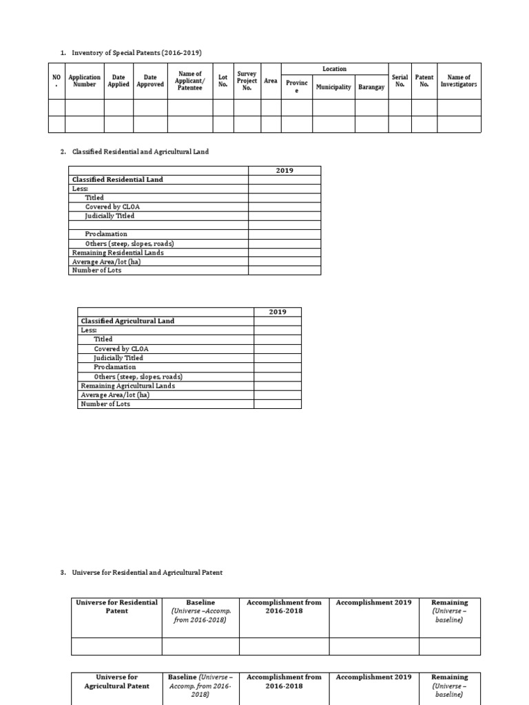 Inventory of Land Records-Templates | PDF | Lease | Business Law