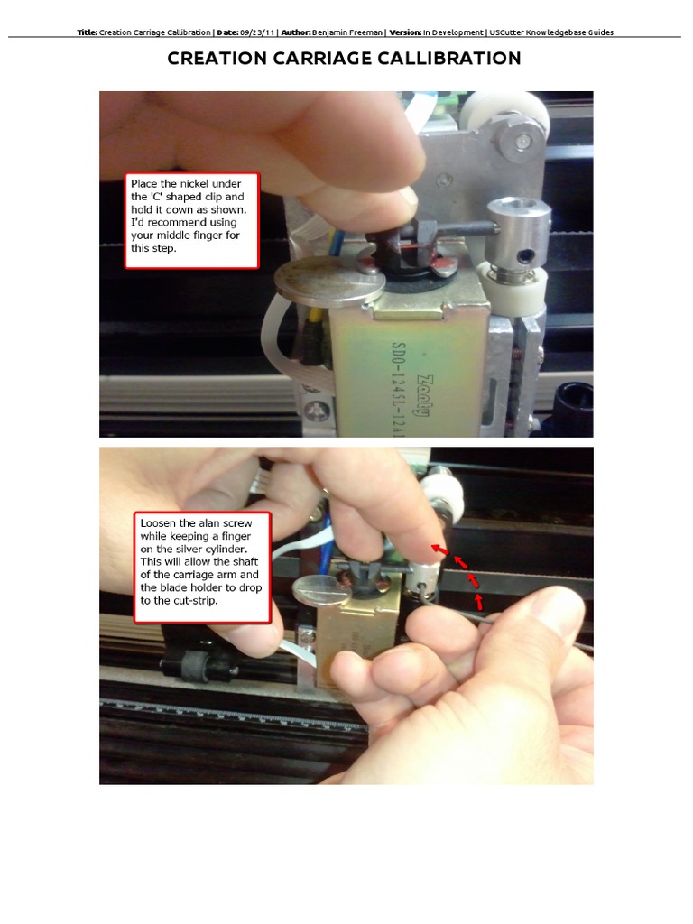 Creation Carriage Callibration | PDF