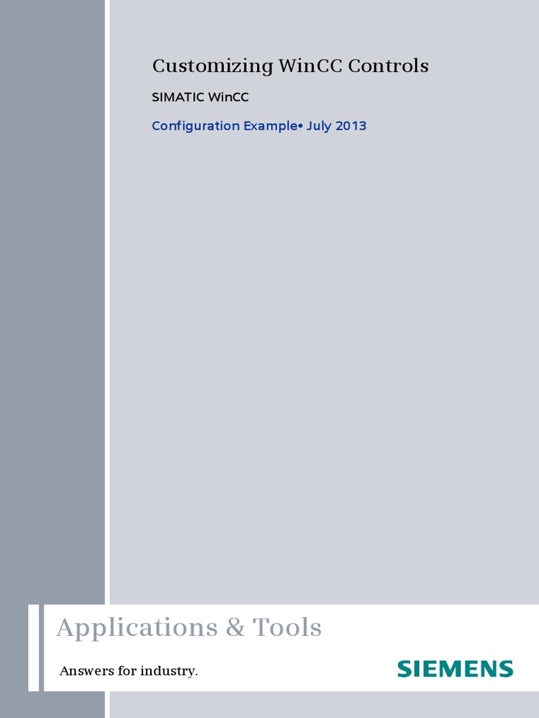 Applications & Tools: Customizing Wincc Controls | PDF | Icon ...