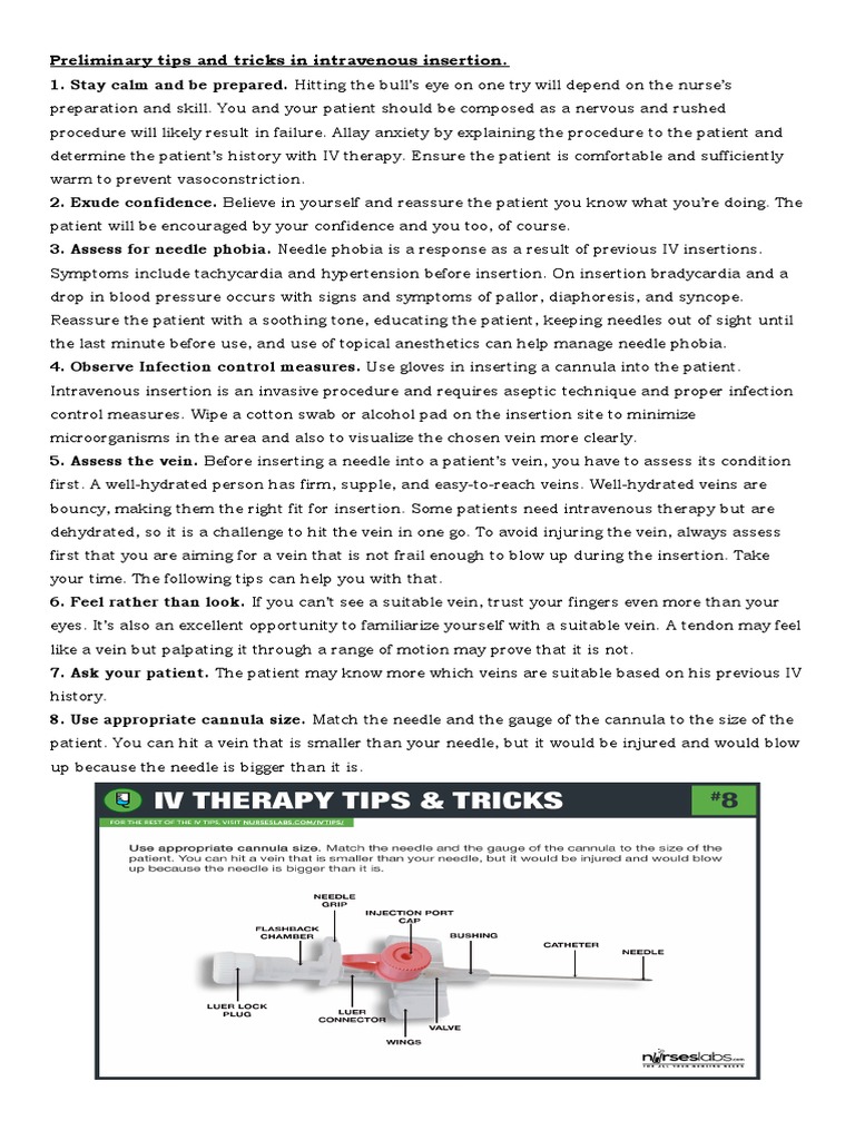 A Comprehensive Guide to Successful Intravenous Insertion: Tips for ...