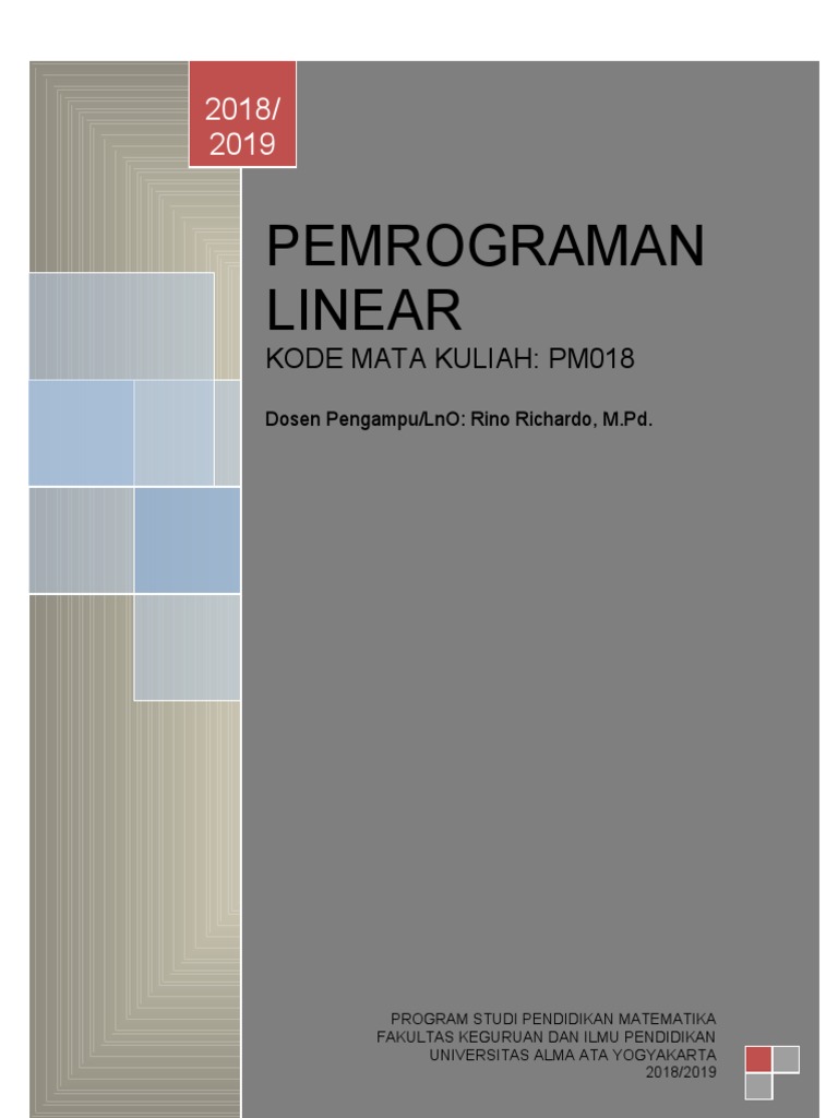 RPS Pemrograman Linear | PDF