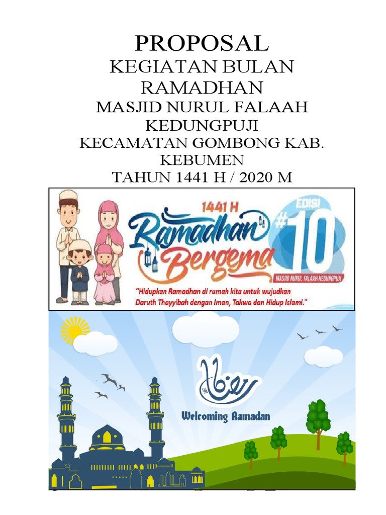 COVER Proposal Kegiatan Bulan Ramadhan 2020 | PDF
