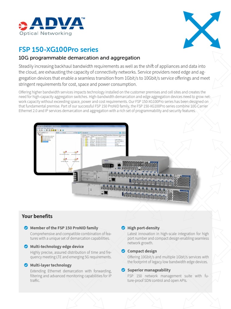 FSP 150-XG100Pro Series: 10G Programmable Demarcation and Aggregation ...