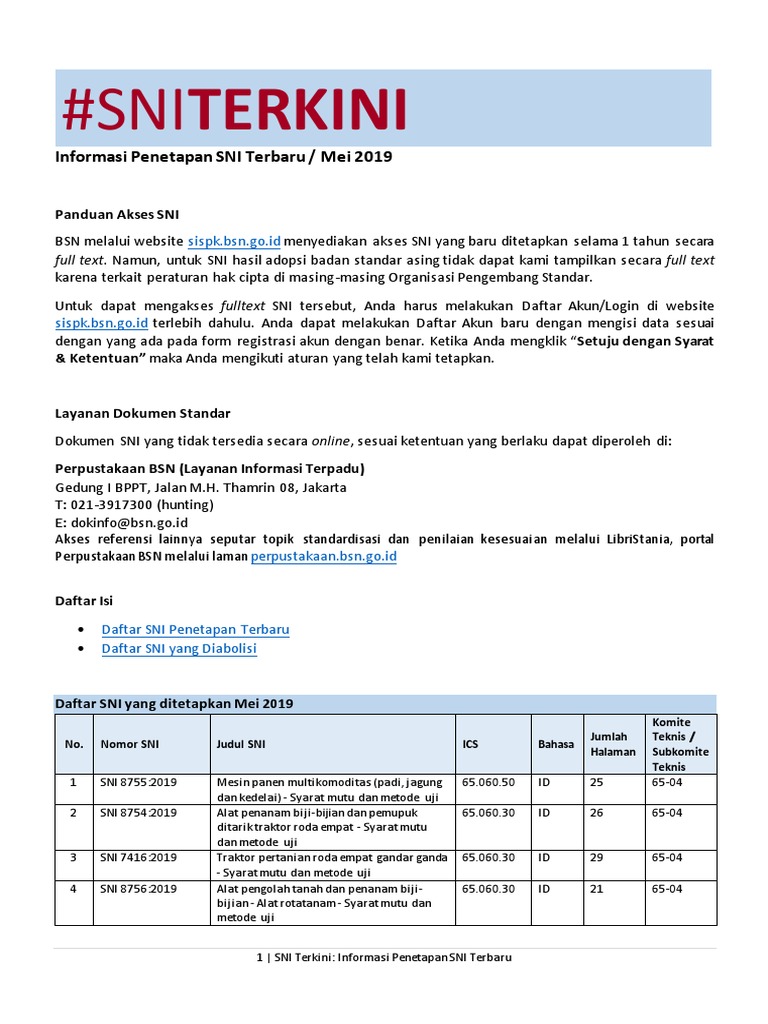 Sni Mei 2019 | PDF