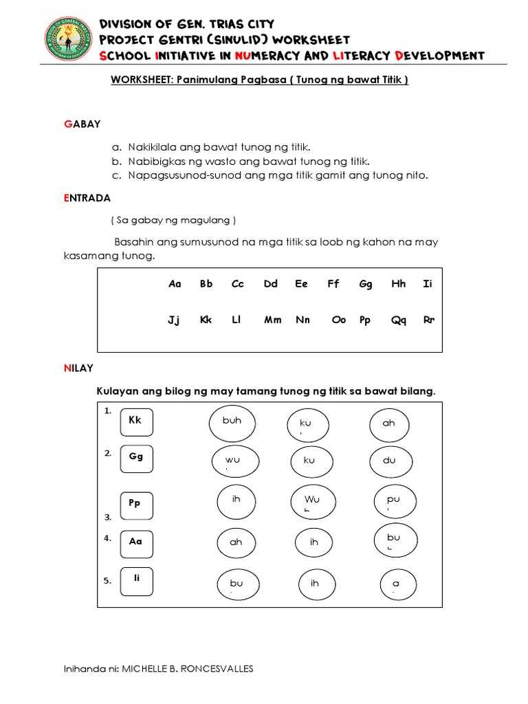 3r Tunog Ng Bawat Titik Pdf