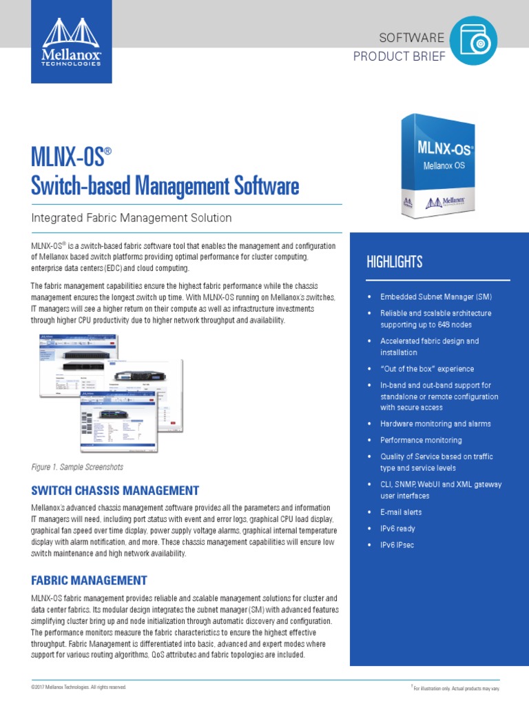 Mlnx-Os Switch-Based Management Software: Highlights | PDF | Computer ...