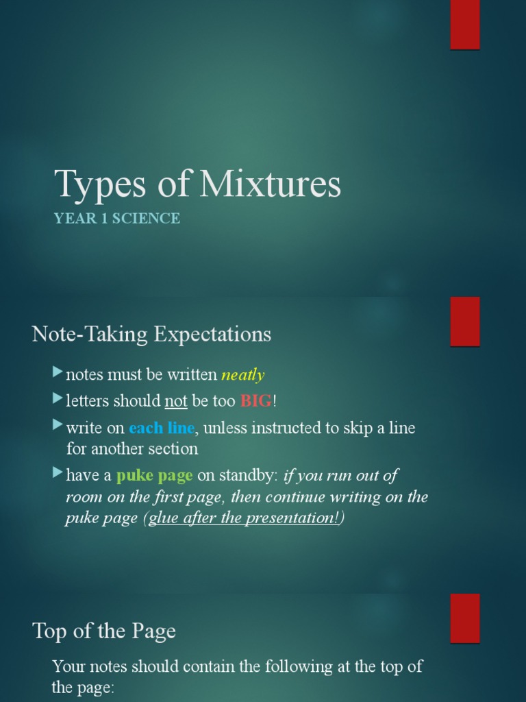 Types Of Mixtures Year 1 Science Pdf Mixture Solution