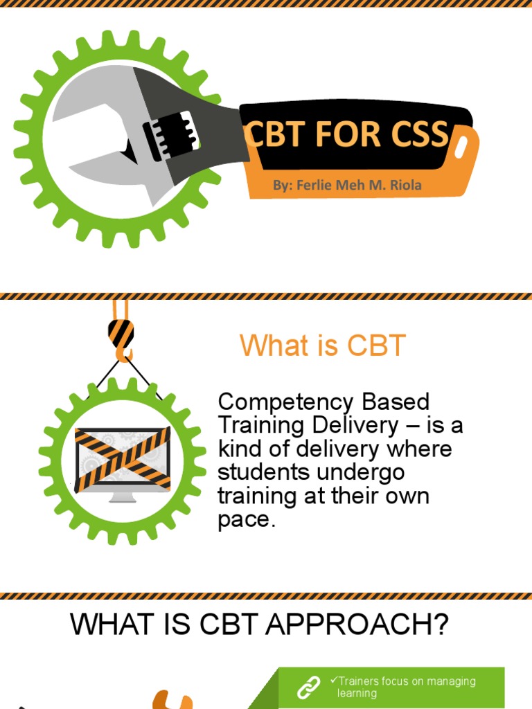 CBT For CSS: By: Ferlie Meh M. Riola | PDF | Educational Technology ...