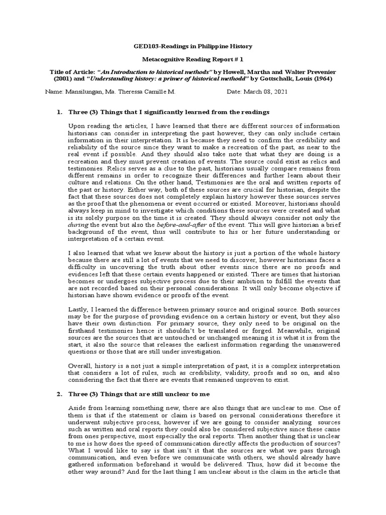 MRR Template RPH - MANSILUNGAN | PDF | Witness | Evidence