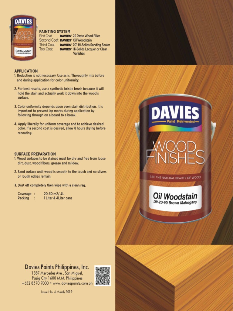 Davies Wood Stain Application Guide | PDF