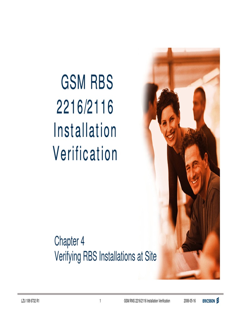 GSM Rbs 2216/2116 Installation Verification: Verifying RBS ...