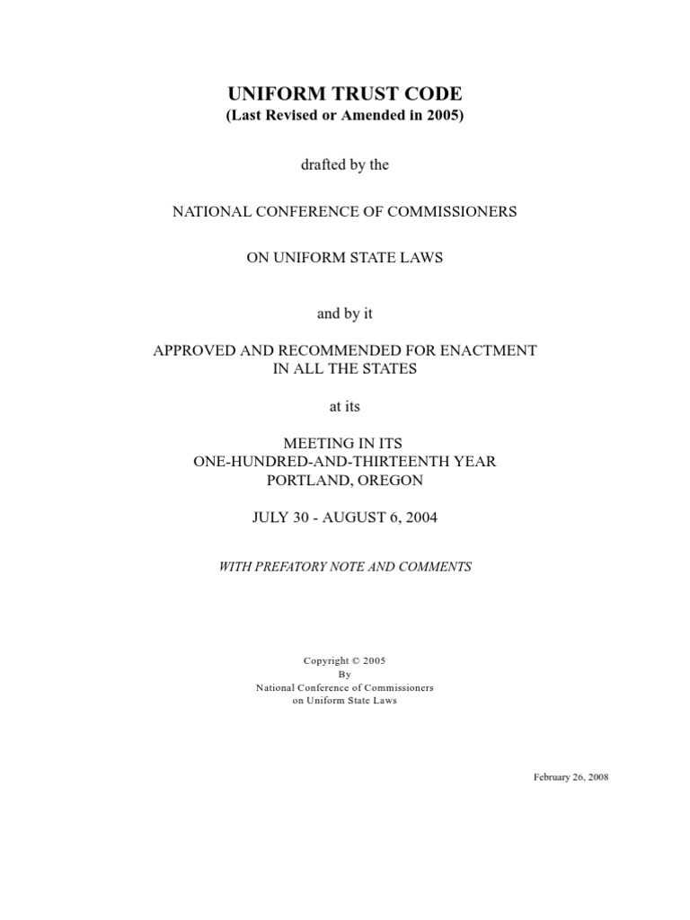 UTC | PDF | Trust Law | Trustee