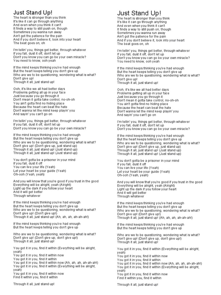 Just Stand Up | PDF