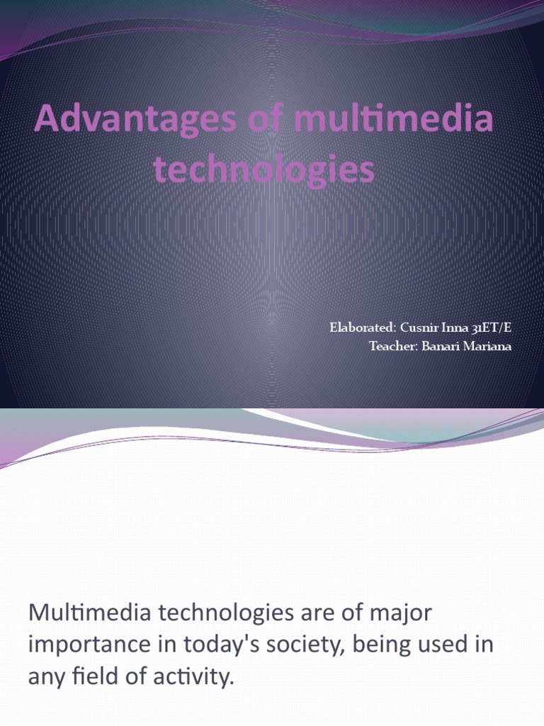 Advantages of Multimedia Technologies | PDF | Career & Growth | Social ...