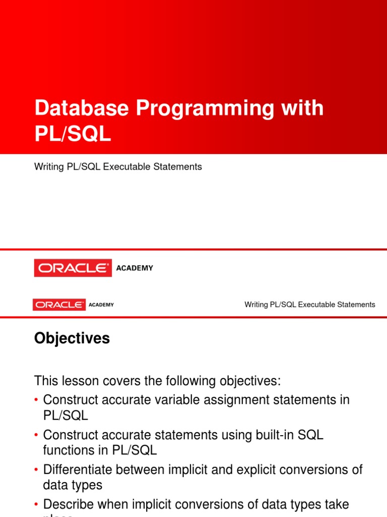 Lecture2 PL-SQL Basics Part2 | Download Free PDF | Pl/Sql | Scope ...