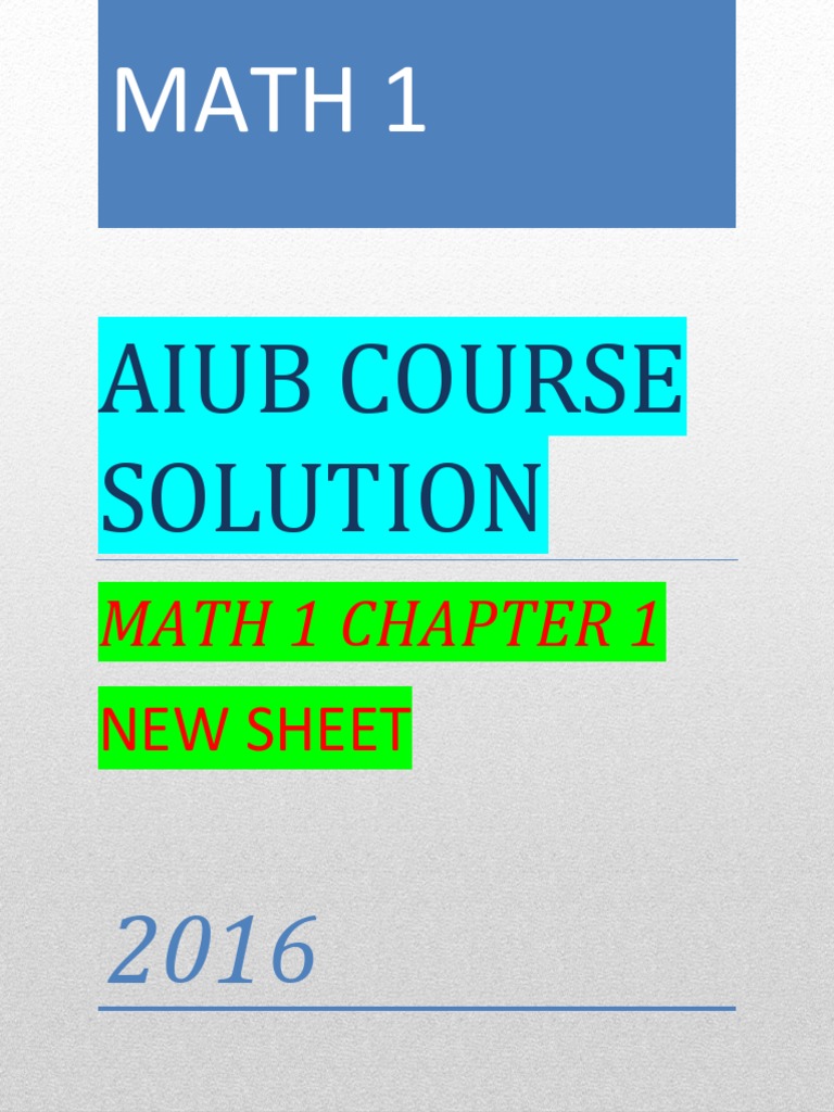 Aiub Course Solution | PDF