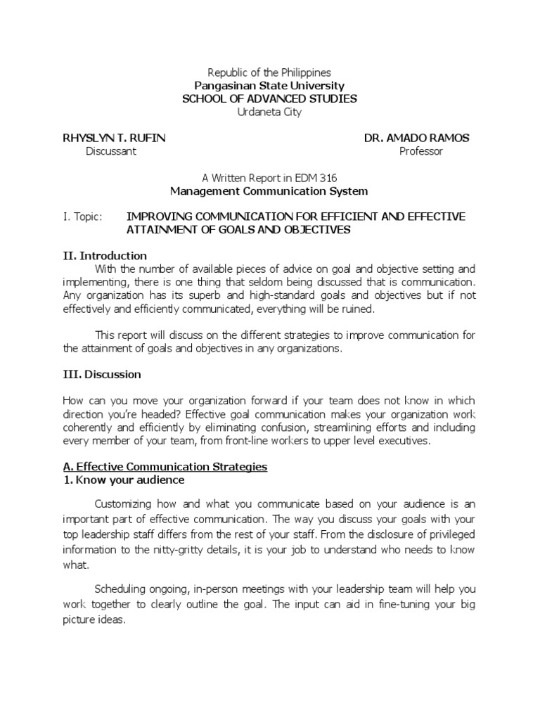 Communication Management System | PDF | Strategic Management | Credibility