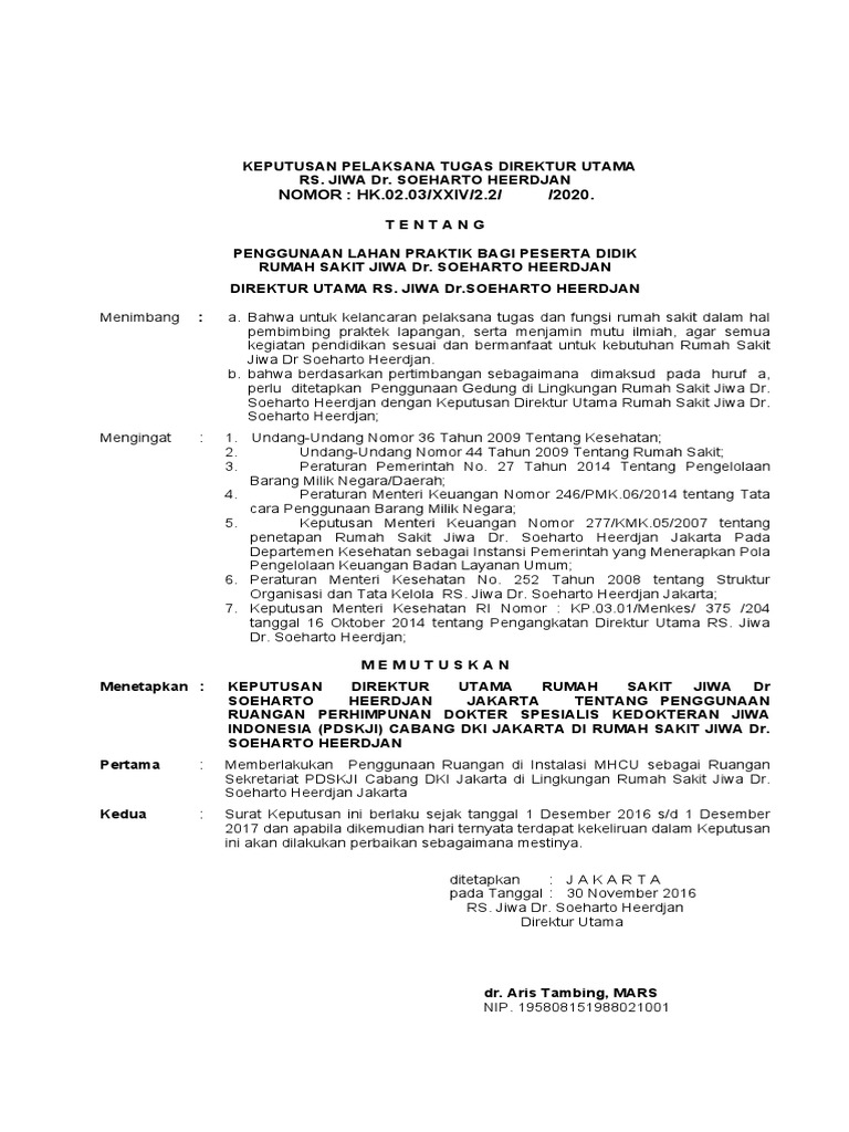 Nomor: Hk.02.03/xxiv/2.2/ /2020 | PDF