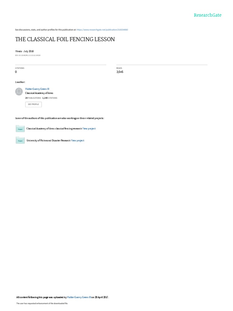 Fencing Lessons | PDF | Fencing | Combat Sports