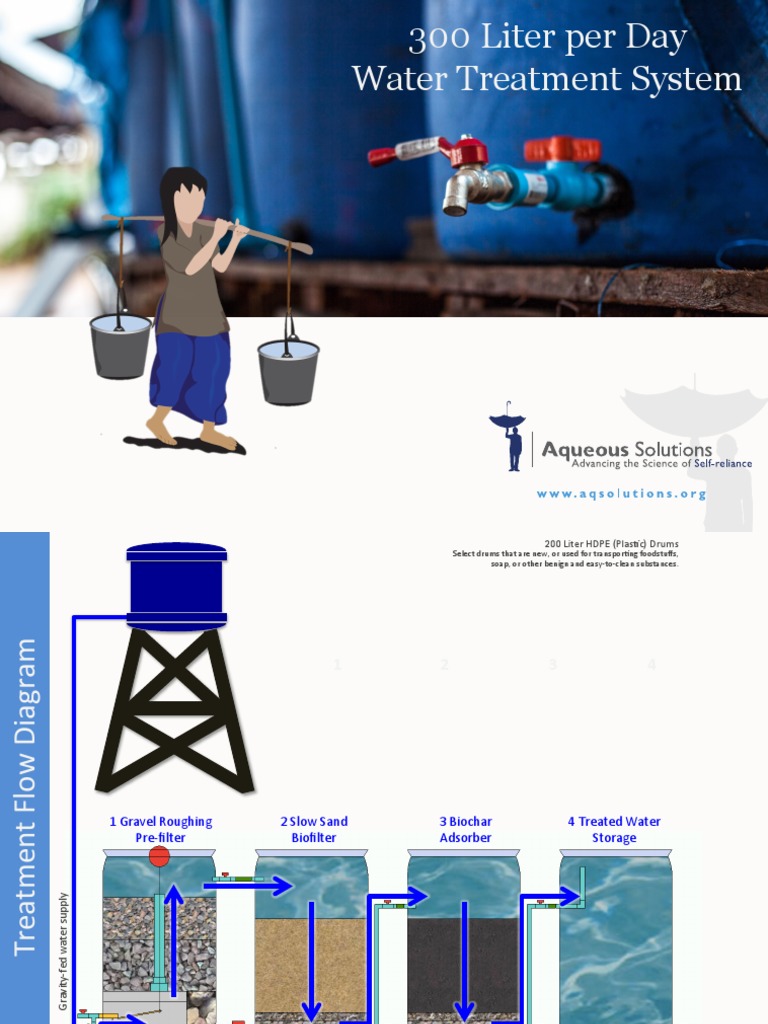 Blue Drum Water Treatment System | PDF | Sediment | Biofilm