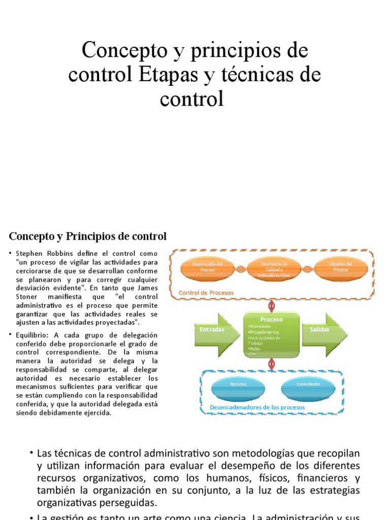 Concepto y Principios de Control Etapas y Técnicas | PDF