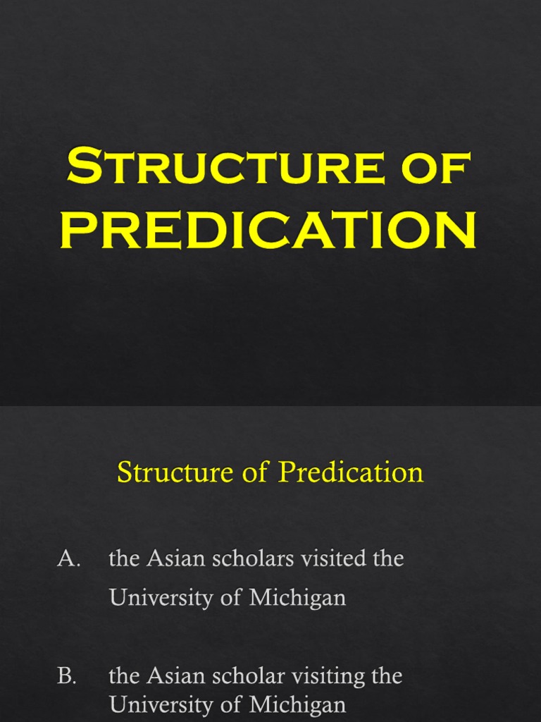 Understanding Structure of Predication | PDF