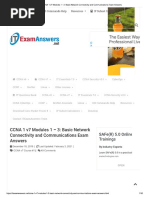 CCNA 1 v7 Modules 1 - 3 - Basic Network Connectivity and Communications Exam Answers | PDF ...