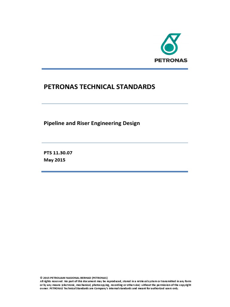 Petronas Technical Standards: Pipeline and Riser Engineering Design | PDF | Pipeline Transport ...