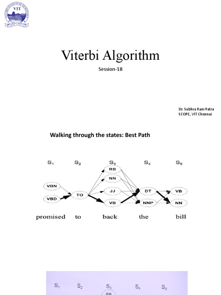 Viterbi Algorithm: Session-18 | PDF | Computers