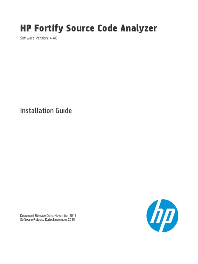 HP Fortify Source Code Analyzer: Installation Guide | PDF | Installation (Computer Programs ...