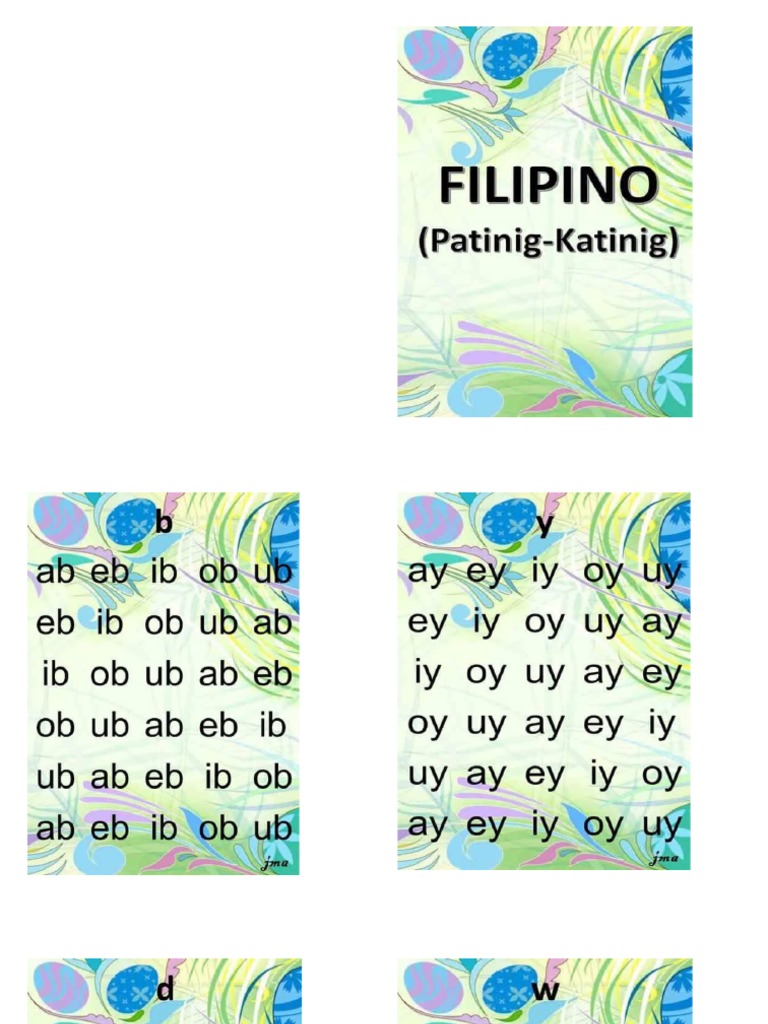 FILIPINO (Katinig-Patinig) - Booklet Type | PDF
