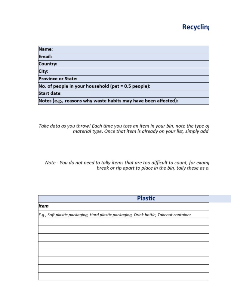 Recycling Datasheet | PDF | Recycling | Packaging And Labeling