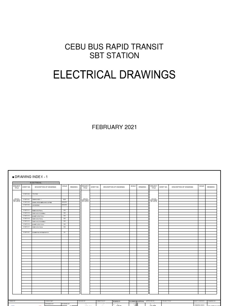 SBT ST - Electrical Drawings - Complete | PDF | Rapid Transit | Equipment