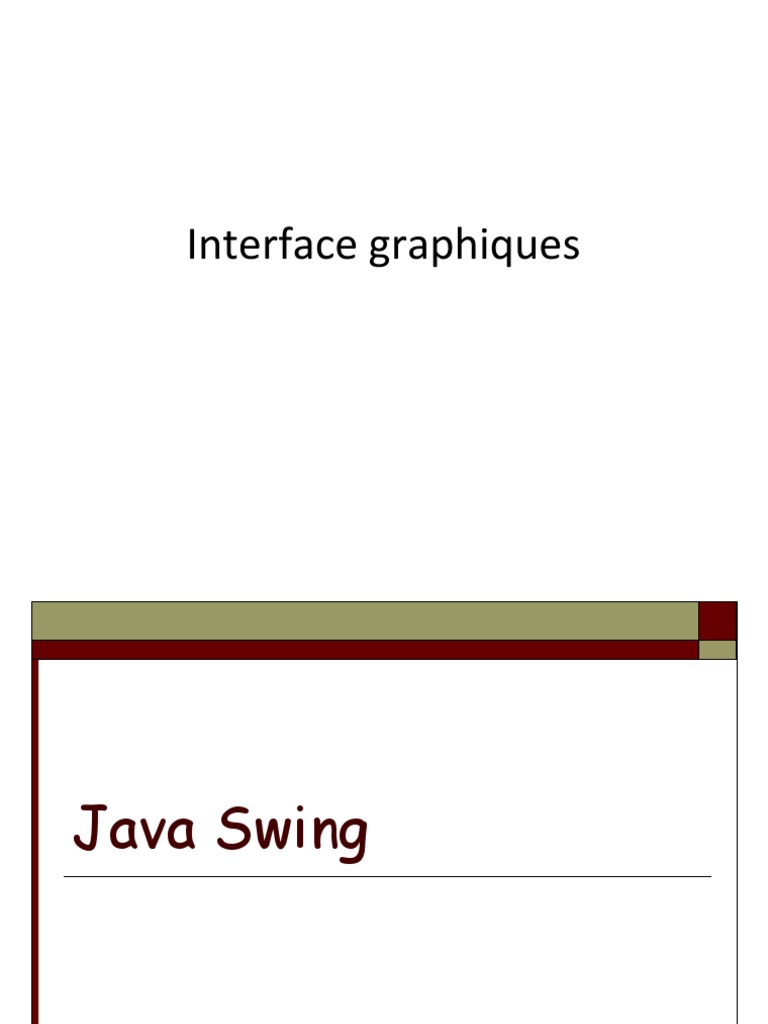Interface Graphique GUI Java | PDF | Interface graphique | Thread ...