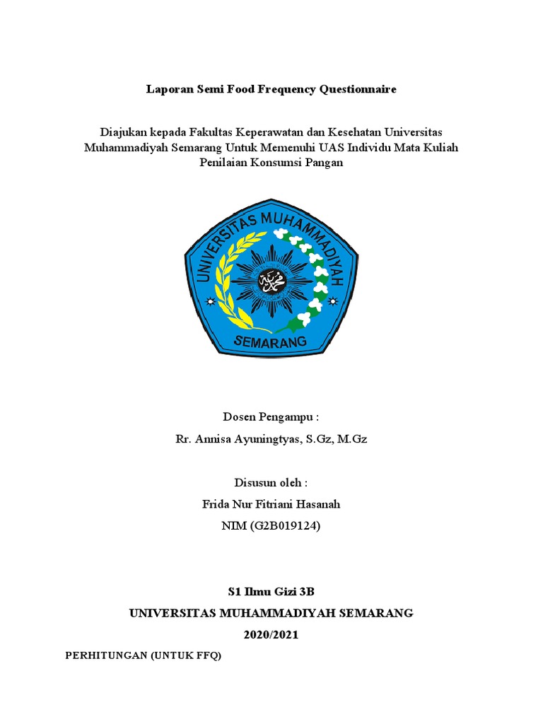 Analisis Semi FFQ pada Asupan Gizi | PDF