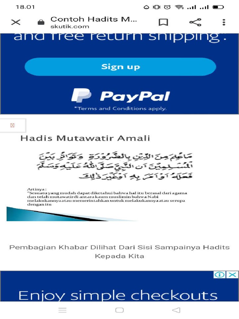 Hadis Mutawatir Amali | PDF