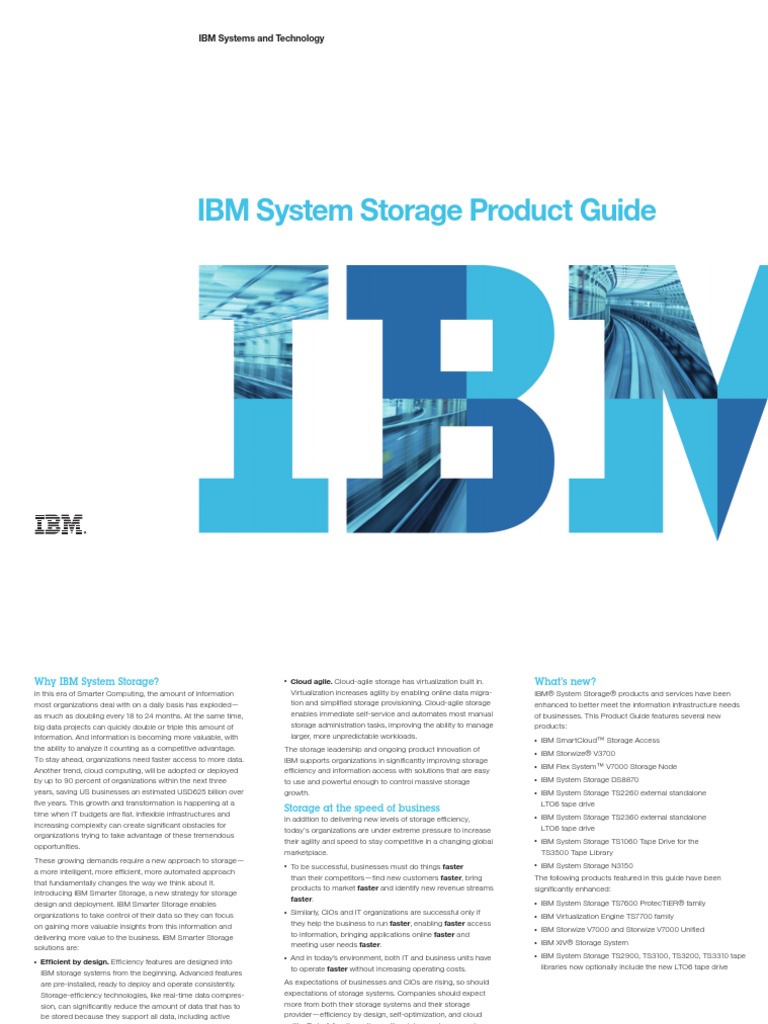 IBM System Storage Product Guide: IBM Systems and Technology | PDF ...
